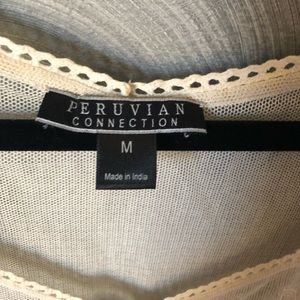 Peruvian Connection | Tops | Peruvian Connection Sheer Lace Embroidered Tunic | Poshmark